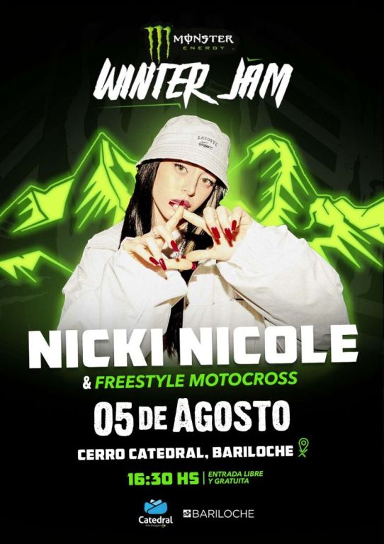Nicki Nicole llega al cerro Catedral de la mano de Monster Energy ...
